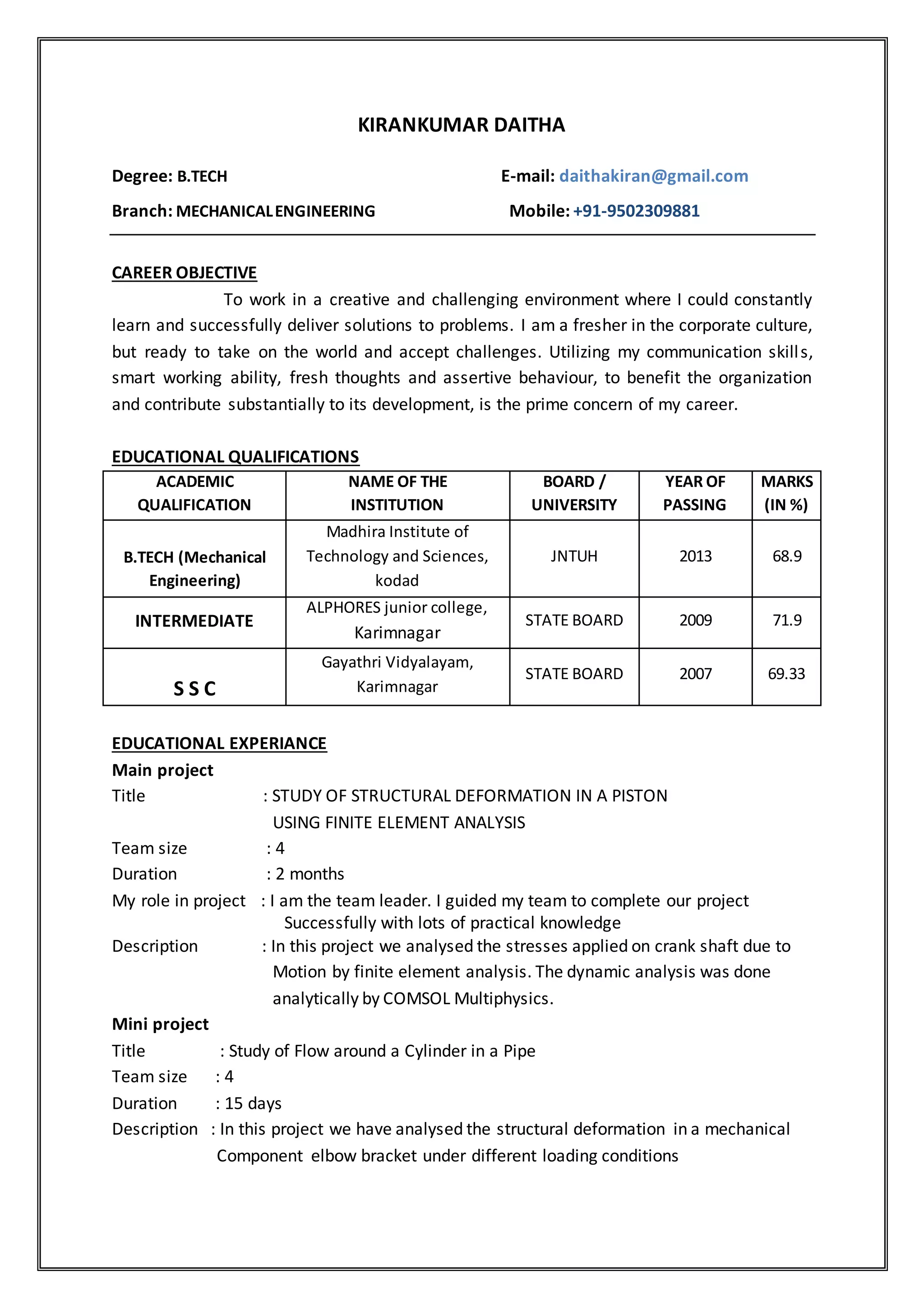 My New Resume | DOCX