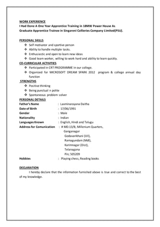 My New Resume | DOCX