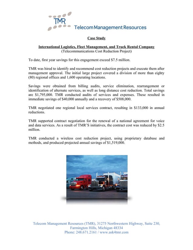 TMR Case Studies | PDF