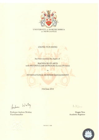 BA Hons Certificate | PDF