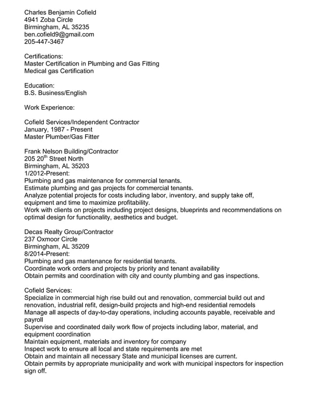 cofieldresume | PDF