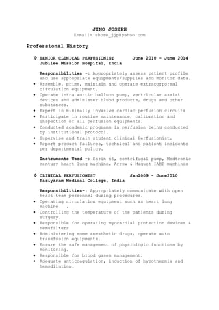 JINO resume | DOC