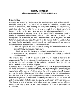 Quality by design | PDF