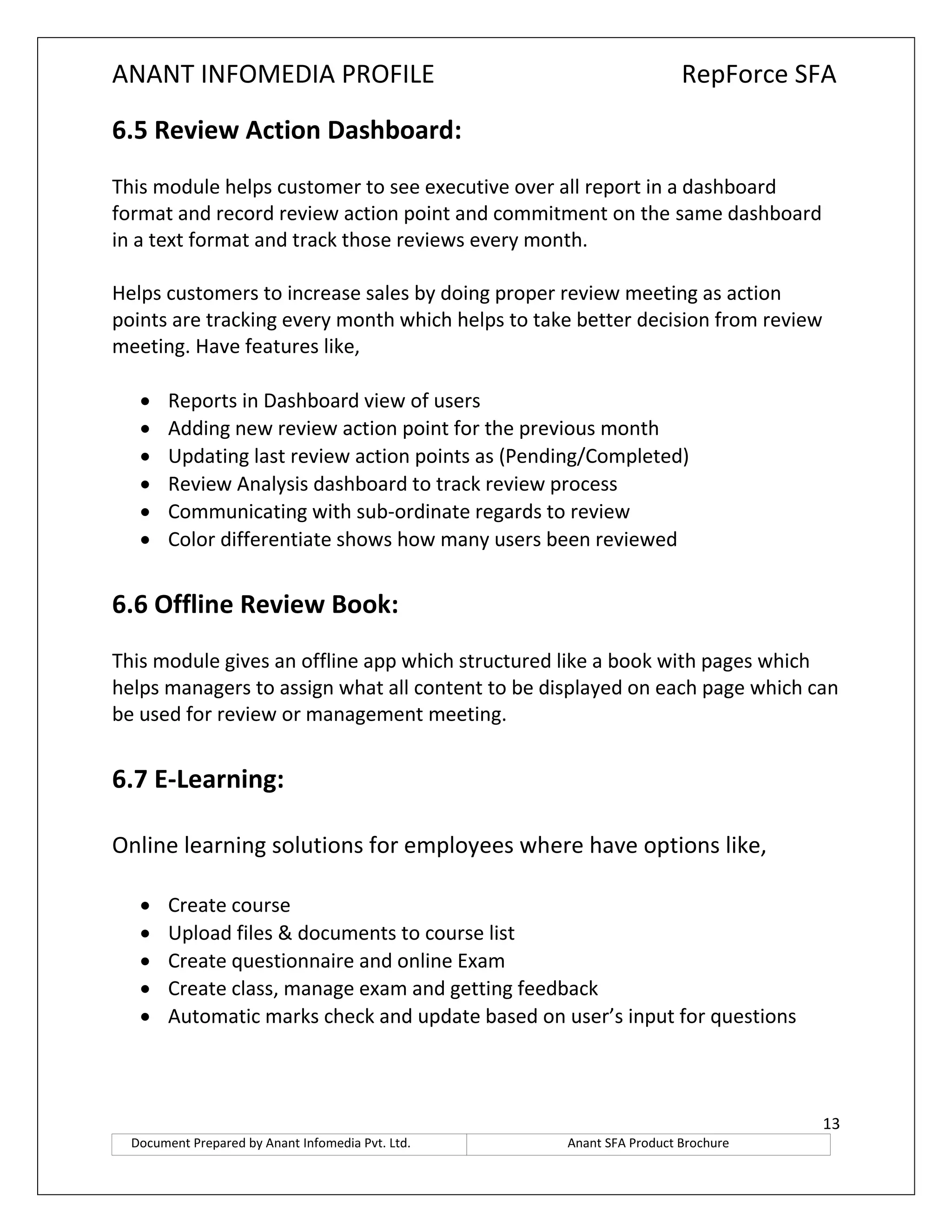 Anant_SFA_RepForce_Brochure | PDF