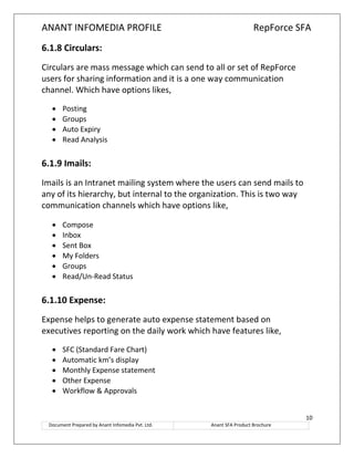 Anant_SFA_RepForce_Brochure | PDF