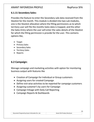 Anant_SFA_RepForce_Brochure | PDF