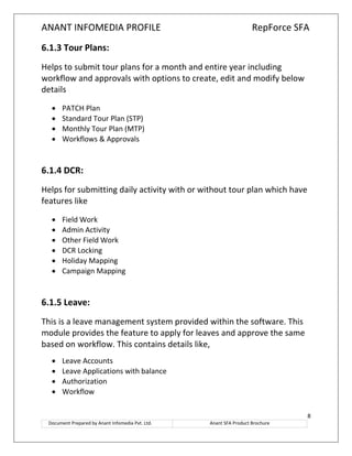 Anant_SFA_RepForce_Brochure | PDF