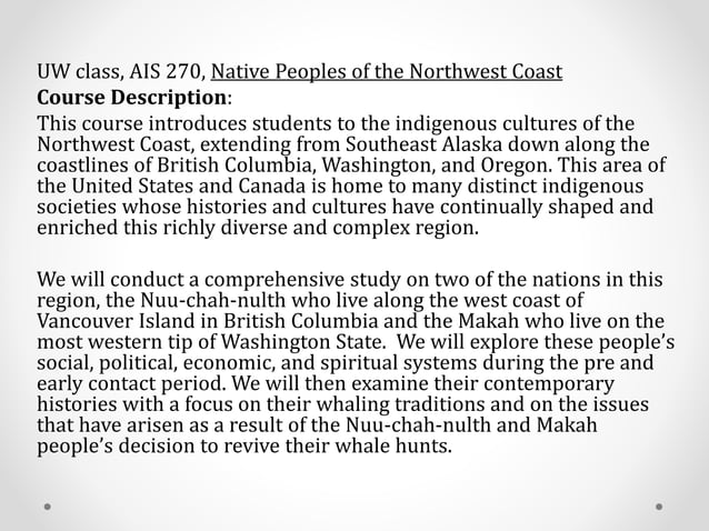 Indigenous Peoples of the Pacific Northwest | PPT