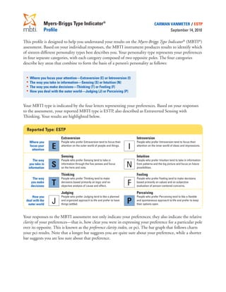 Myers-Briggs Type Indicator_VanMeter | PDF