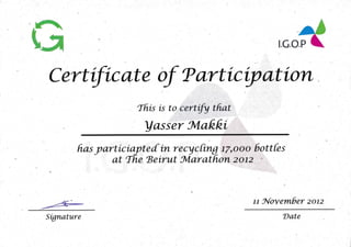 IGOP Certificate | PDF
