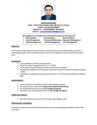 umesh resume 1 | PDF