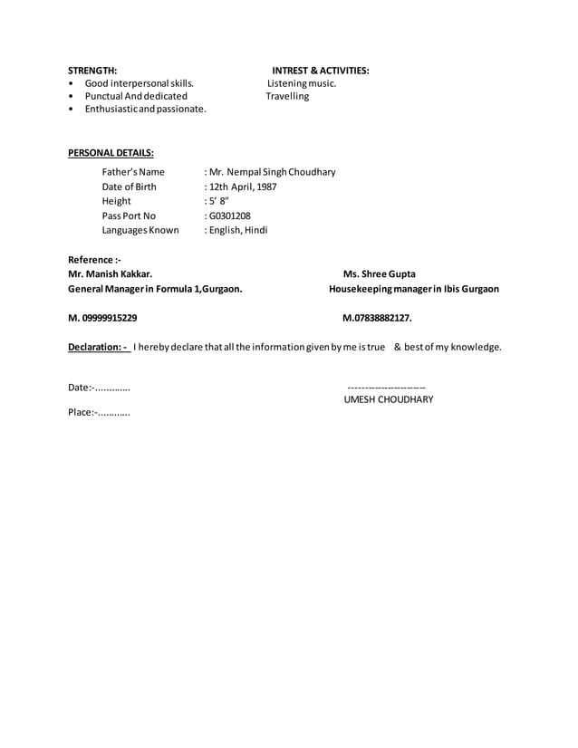 umesh resume 1 | PDF