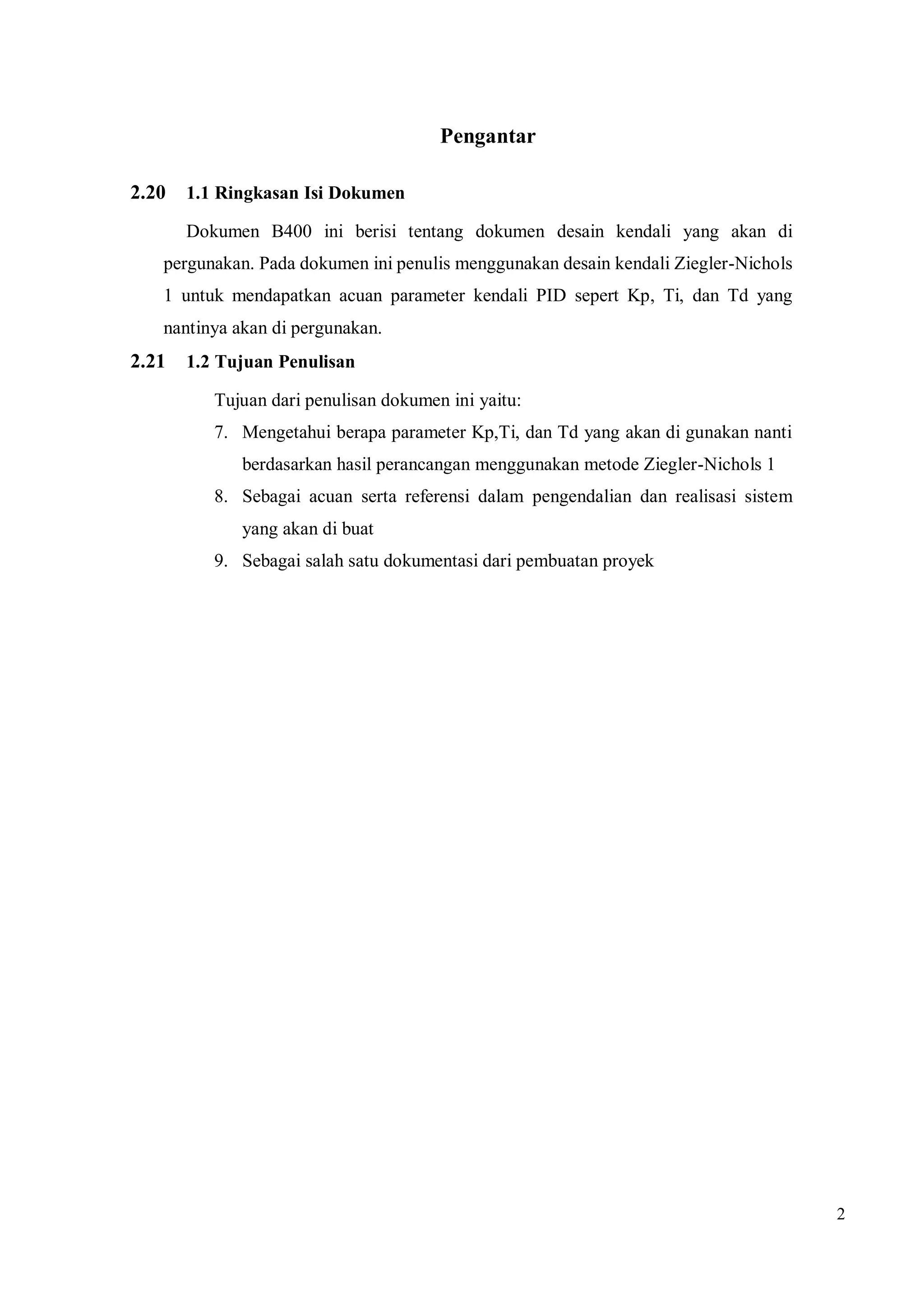 Sistem Water Level Controll Dengan Metode PID Menggunakan Arduino UNO | PDF