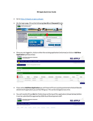 RD Apply Quick User Guide | PDF