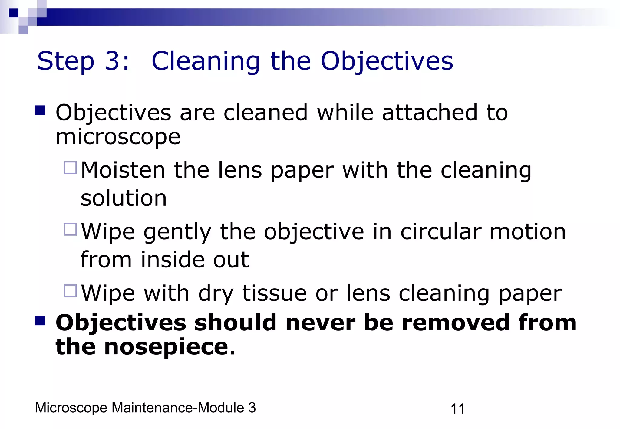 3 cd rom_microscope_maintenance | PPT