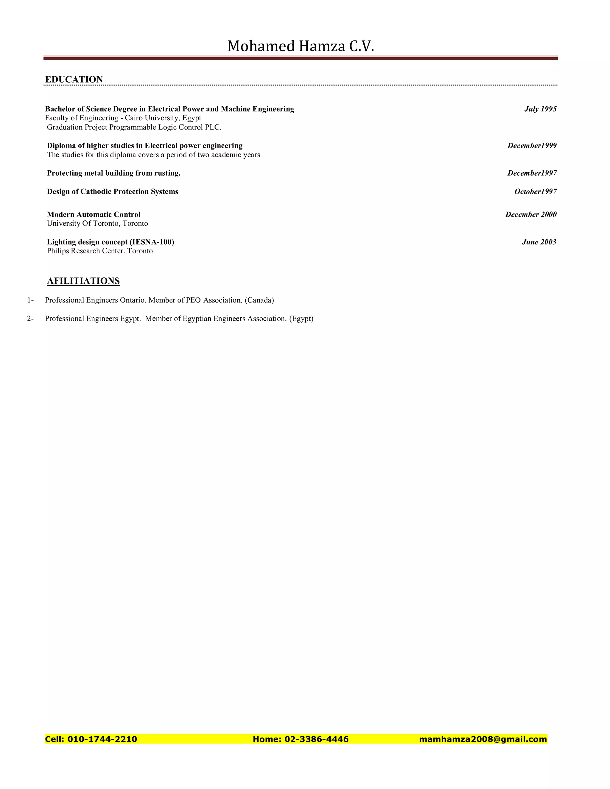 CV-M.Hamza-KSA.. | PDF