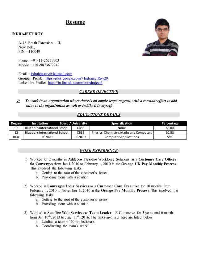 Indrajeet Roy Resume 2 | DOCX