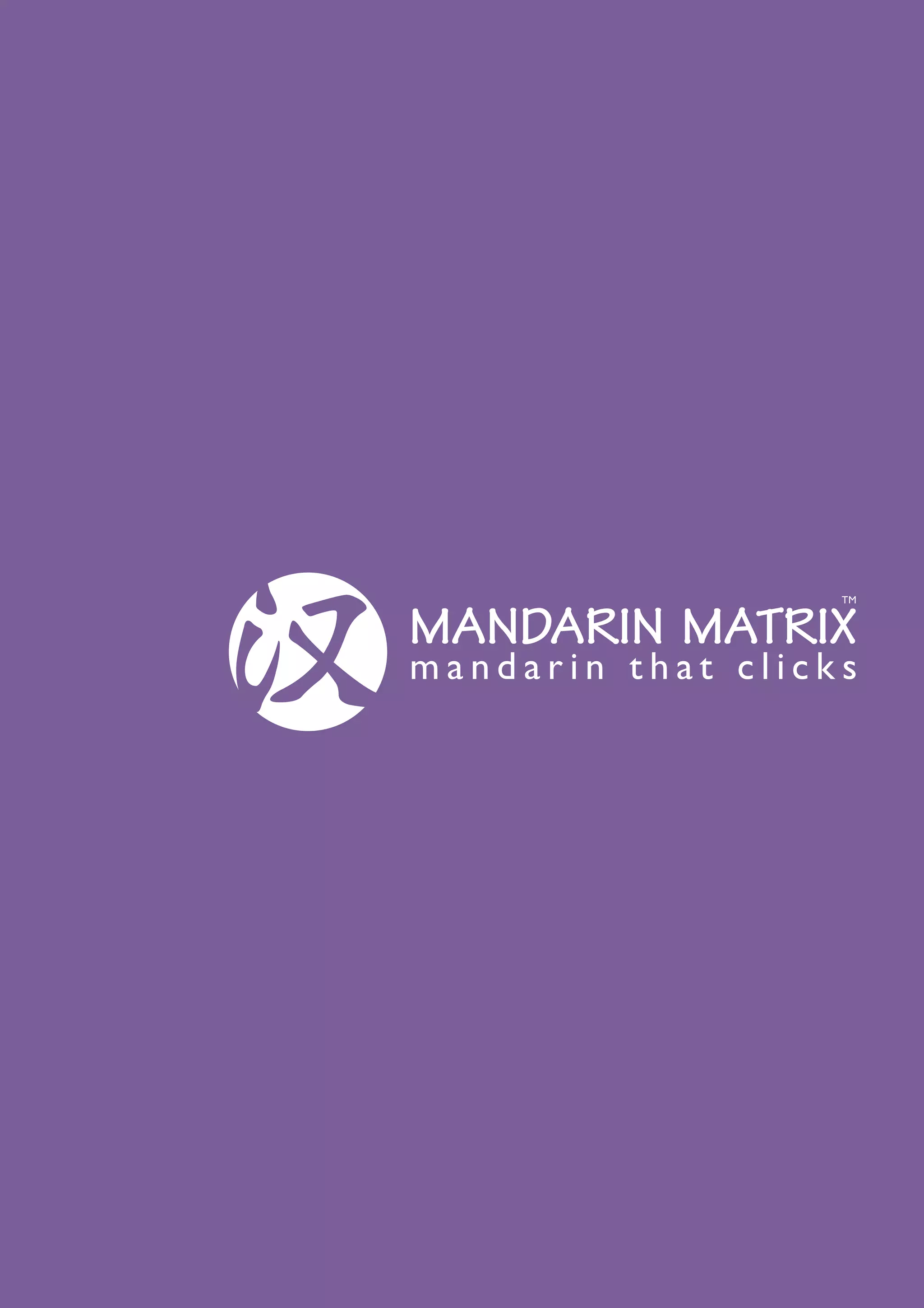 Mandarin Matrix BROCHURE 2013 | PDF