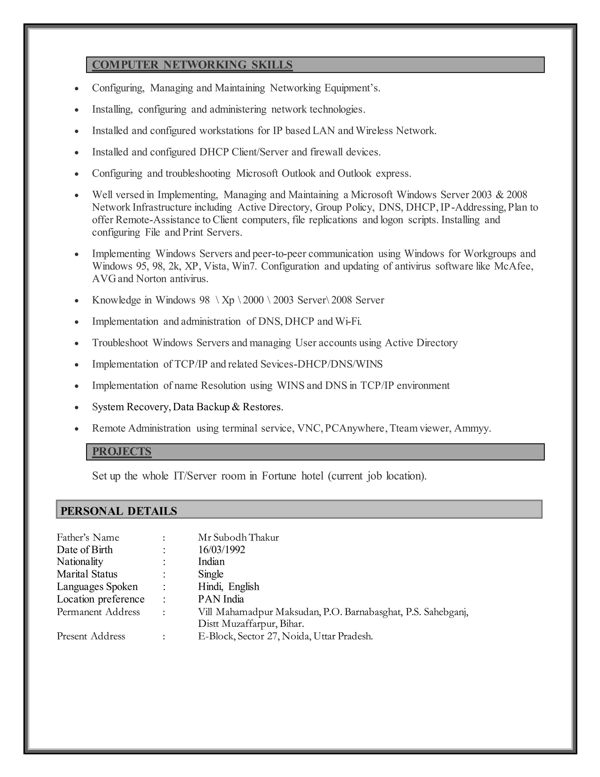 Adarsh cv | PDF