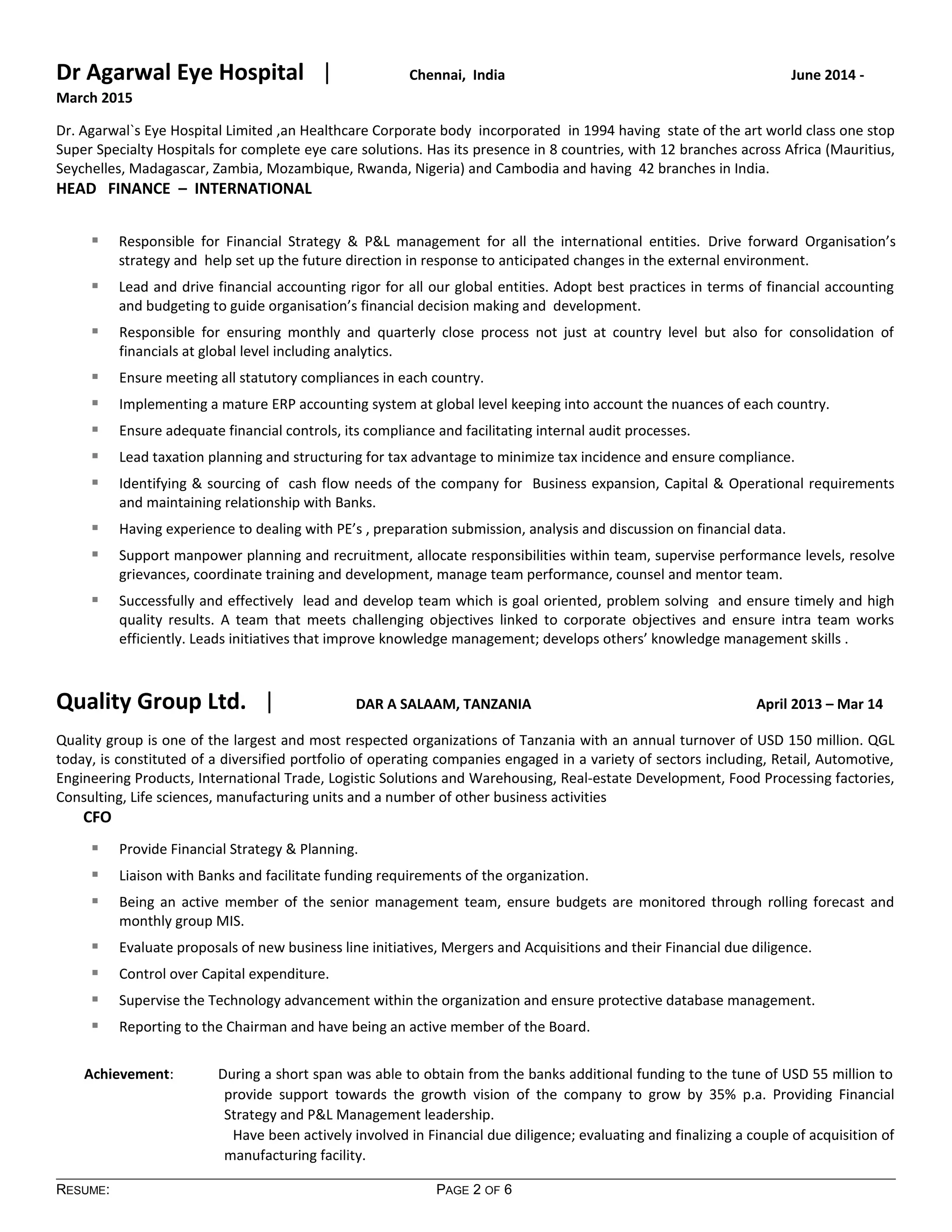 resume of sunil- Revised | DOC