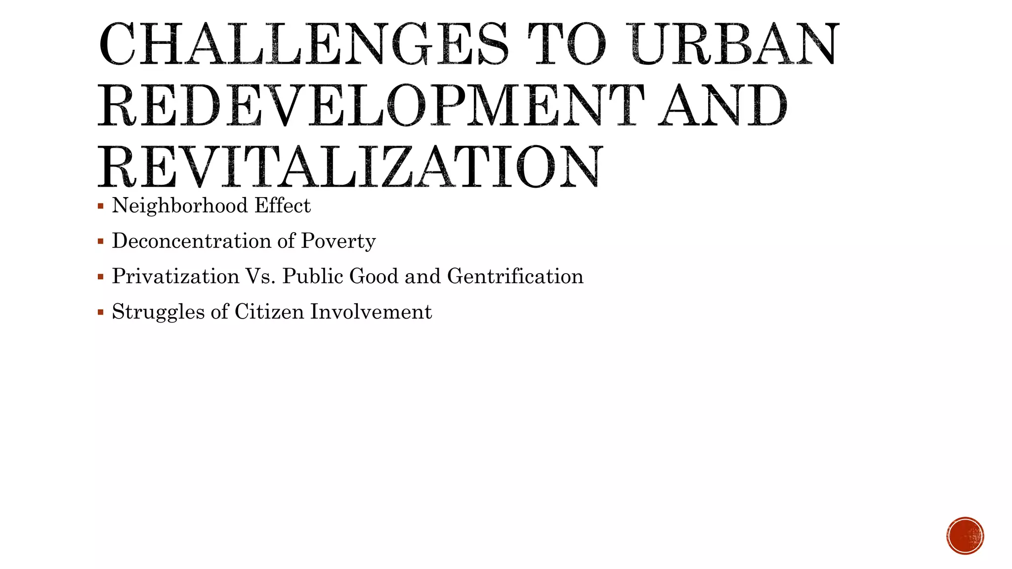 Urban Revitalization and Citizen Involvement Presentation | PPTX
