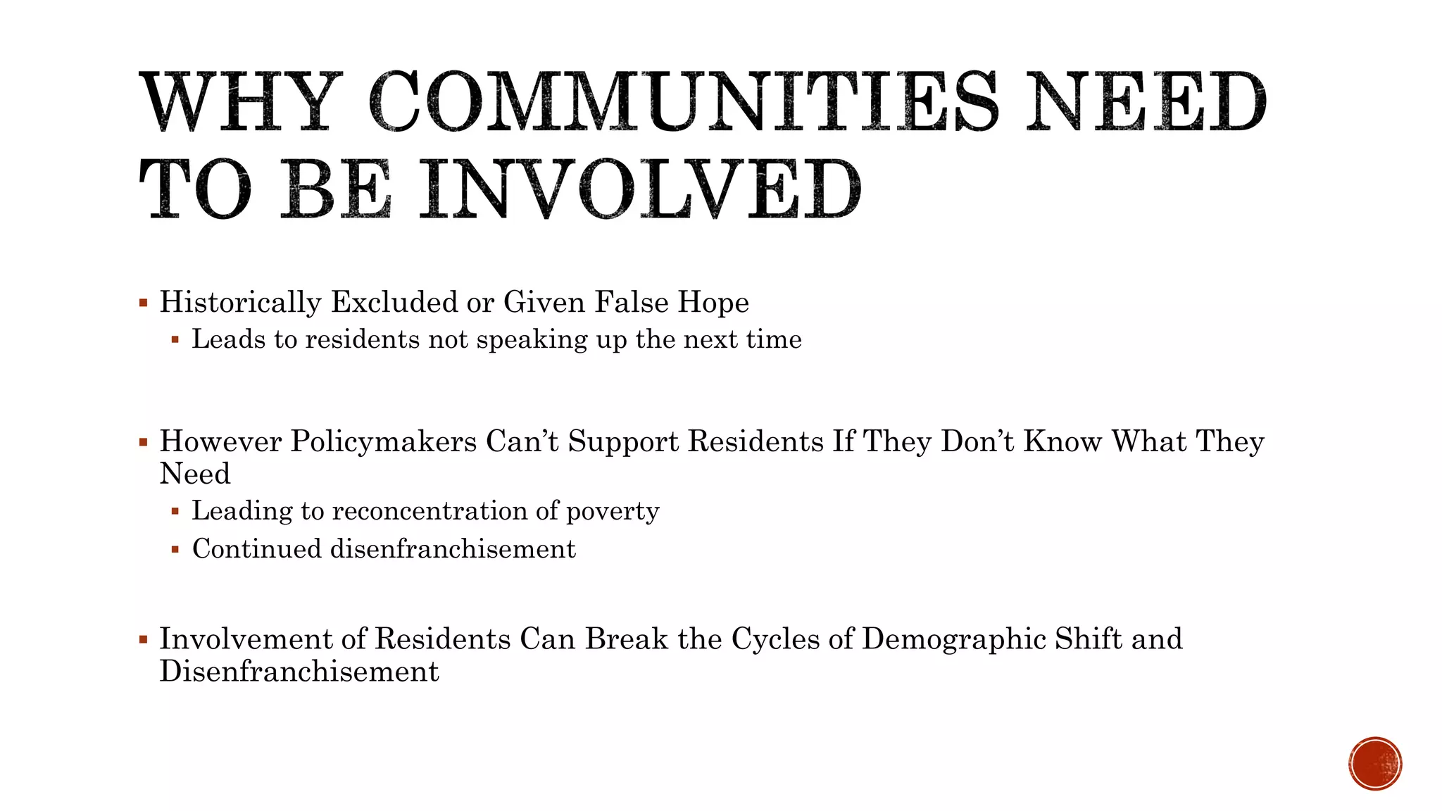 Urban Revitalization and Citizen Involvement Presentation | PPTX