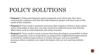 Urban Revitalization and Citizen Involvement Presentation | PPTX