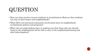 Urban Revitalization and Citizen Involvement Presentation | PPTX