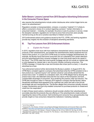 2015 Deceptive Advertising Alert | PDF | Home Financing | Personal Debt