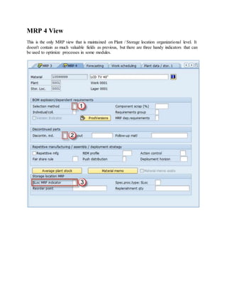 MRP views in Material Master | DOCX