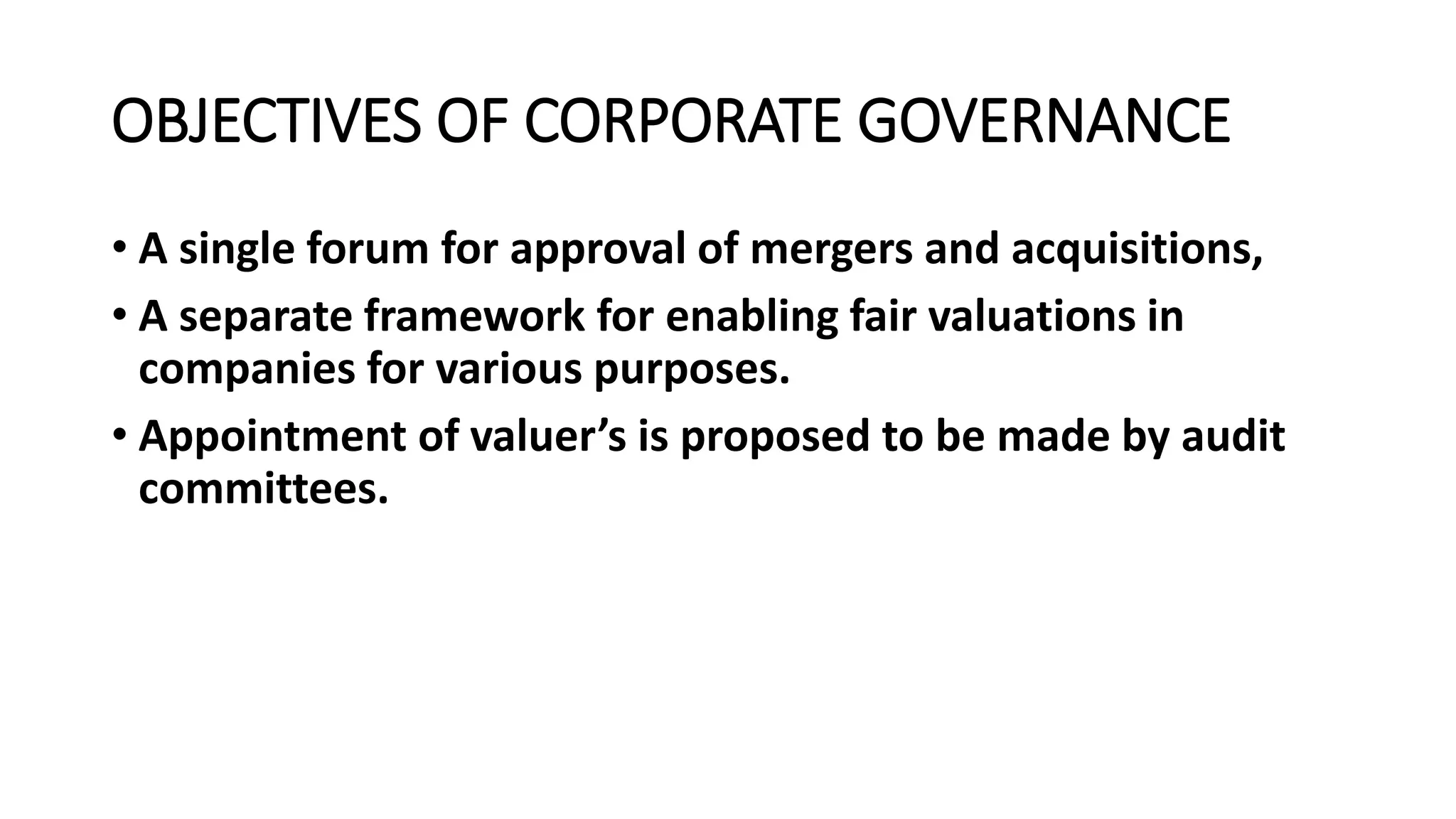 objectives of corporate governance | PPTX