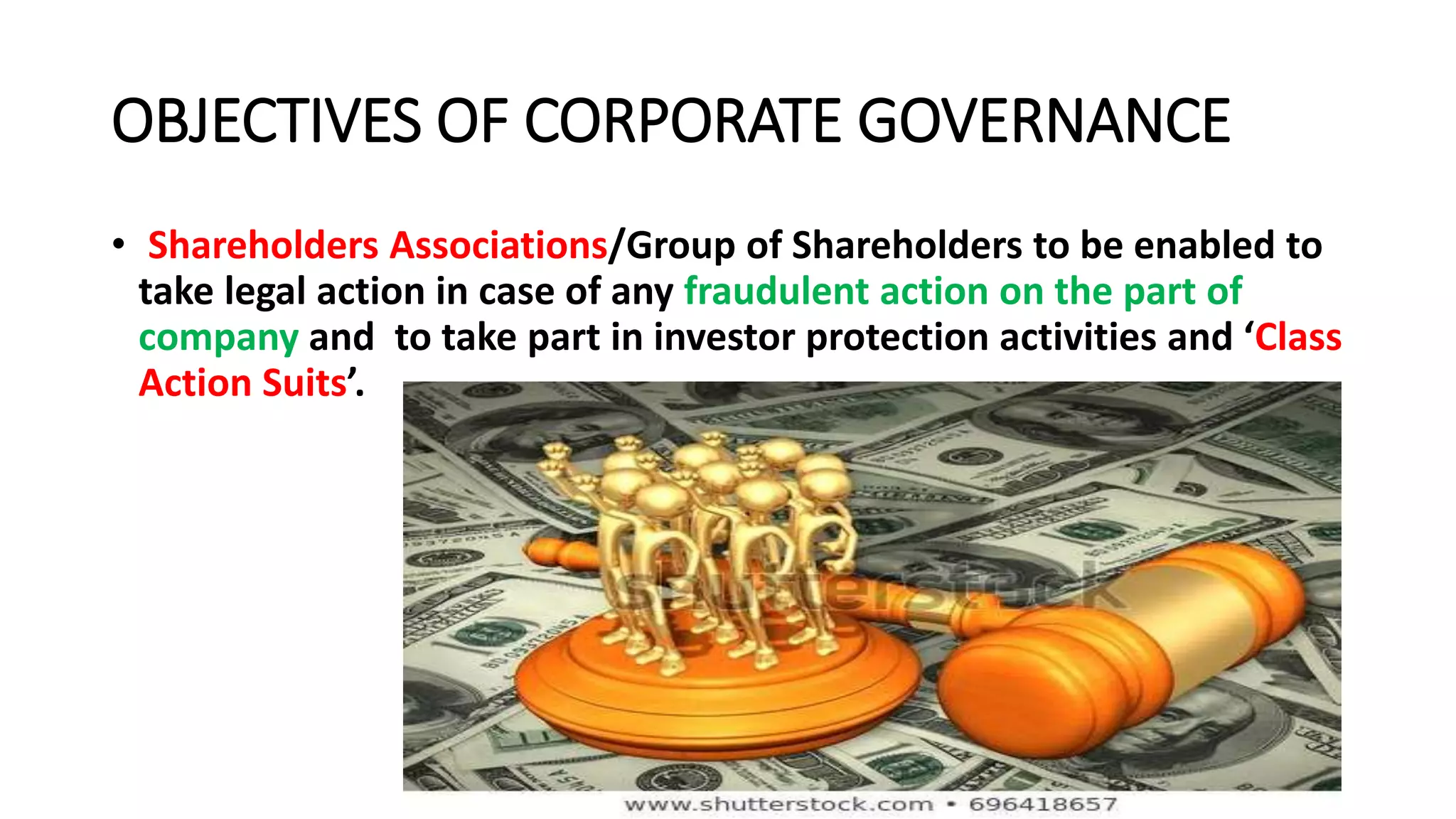 objectives of corporate governance | PPTX