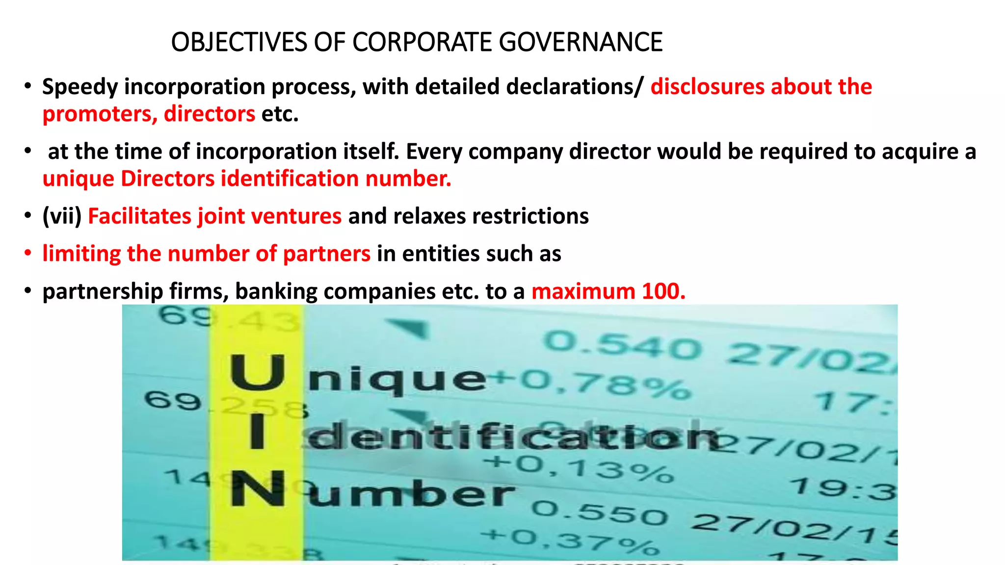 objectives of corporate governance | PPTX