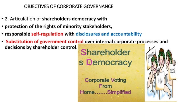 objectives of corporate governance | PPTX | Business Accounting ...