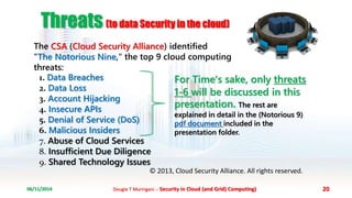 Security in cloud (and grid) computing Overview | PPTX