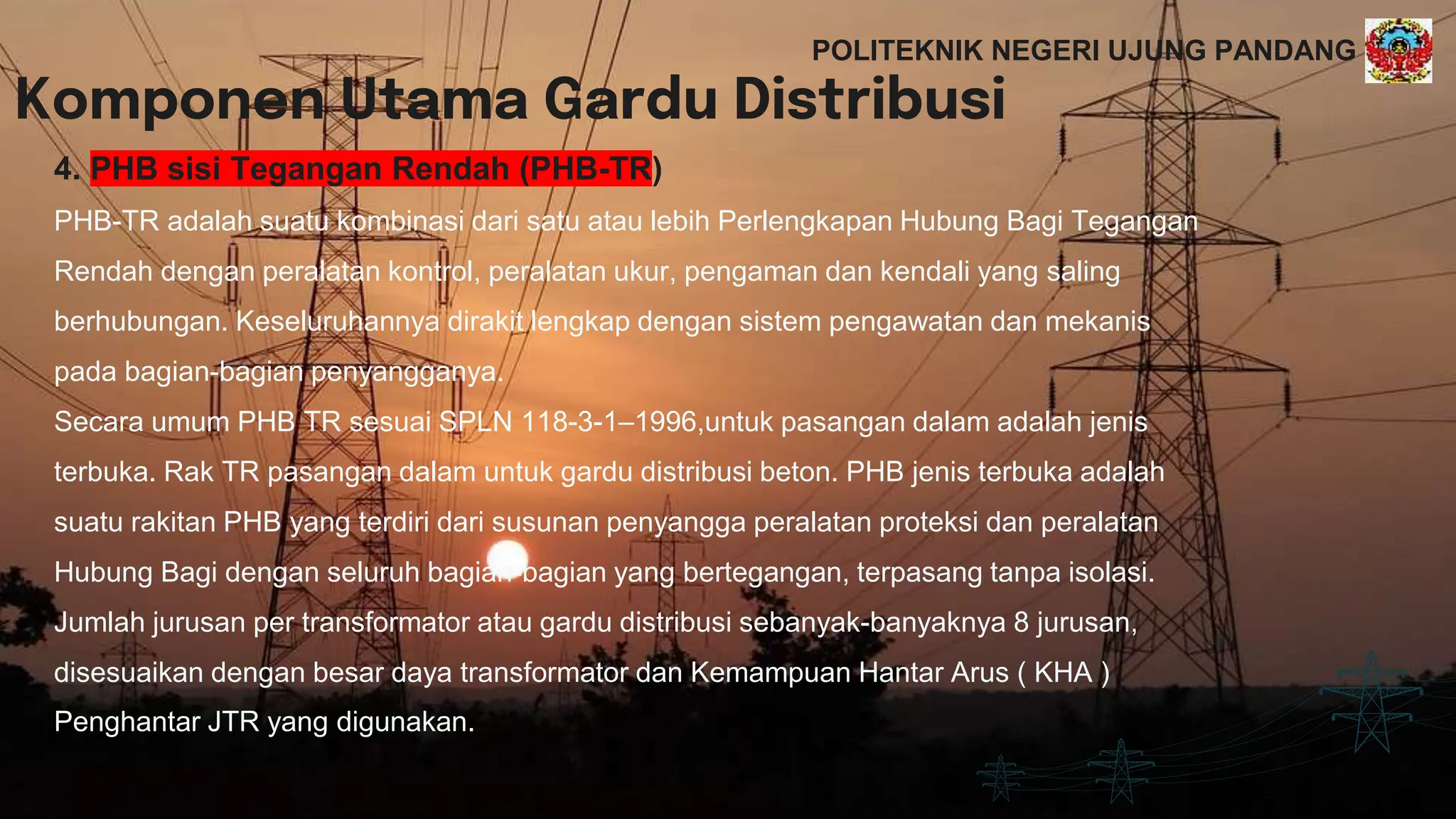 GARDU DISTRIBUSI SISTEM TENAGA LISTRIK 20 kv/380 V/220V | PPTX