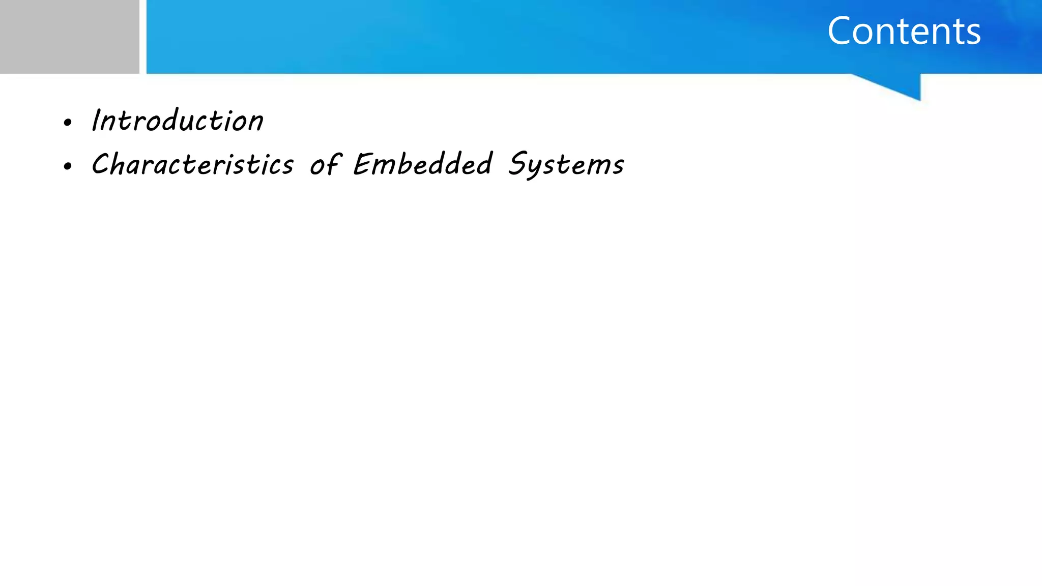 Characteristics of Embedded Systems | PPTX