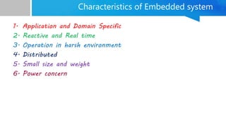 Characteristics of Embedded Systems | PPTX