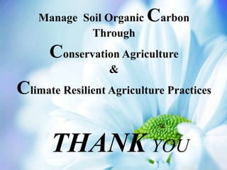 Assessment, Monitoring and Managing SOC for Climate Change Mitigation ...