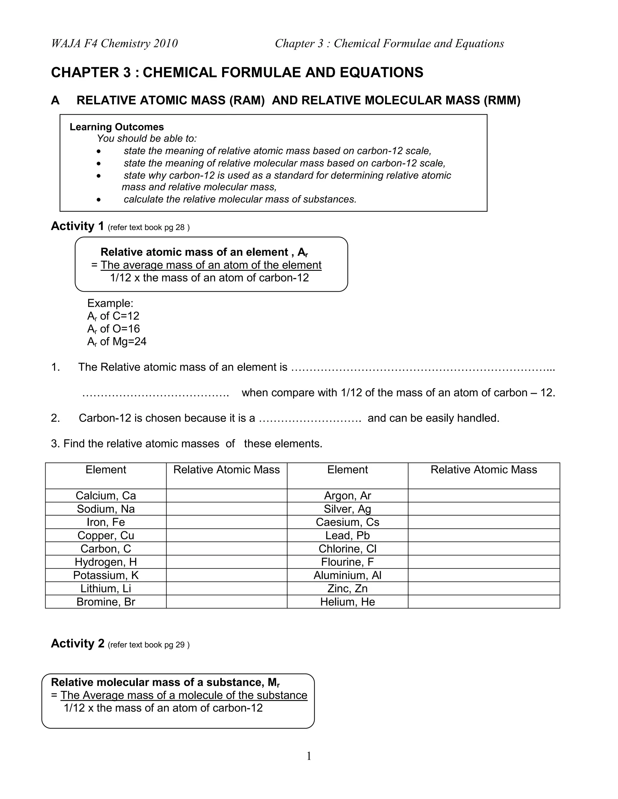 3 chemical formulae and equations | DOCX