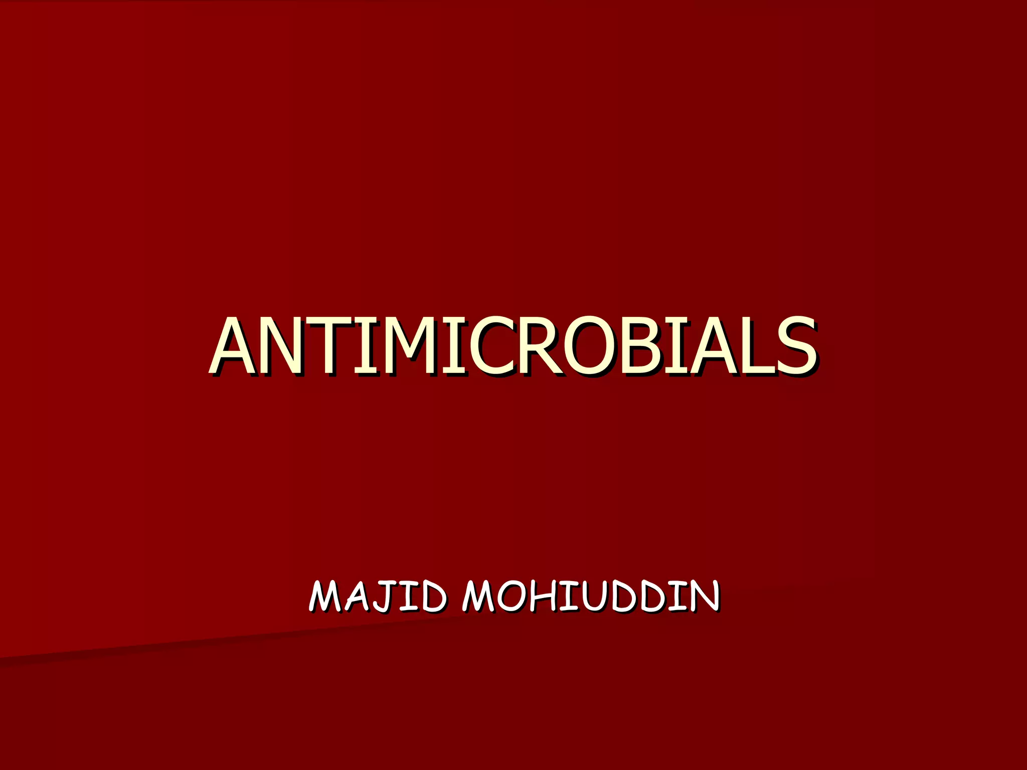 Antimicrobials | PPT