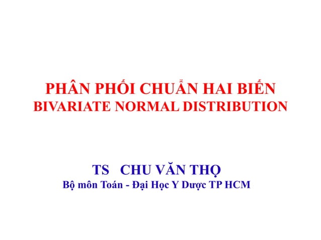 PHÂN PHỐI CHUẨN HAI BIẾN _ BIVARIATE NORMAL DISTRIBUTION | PDF