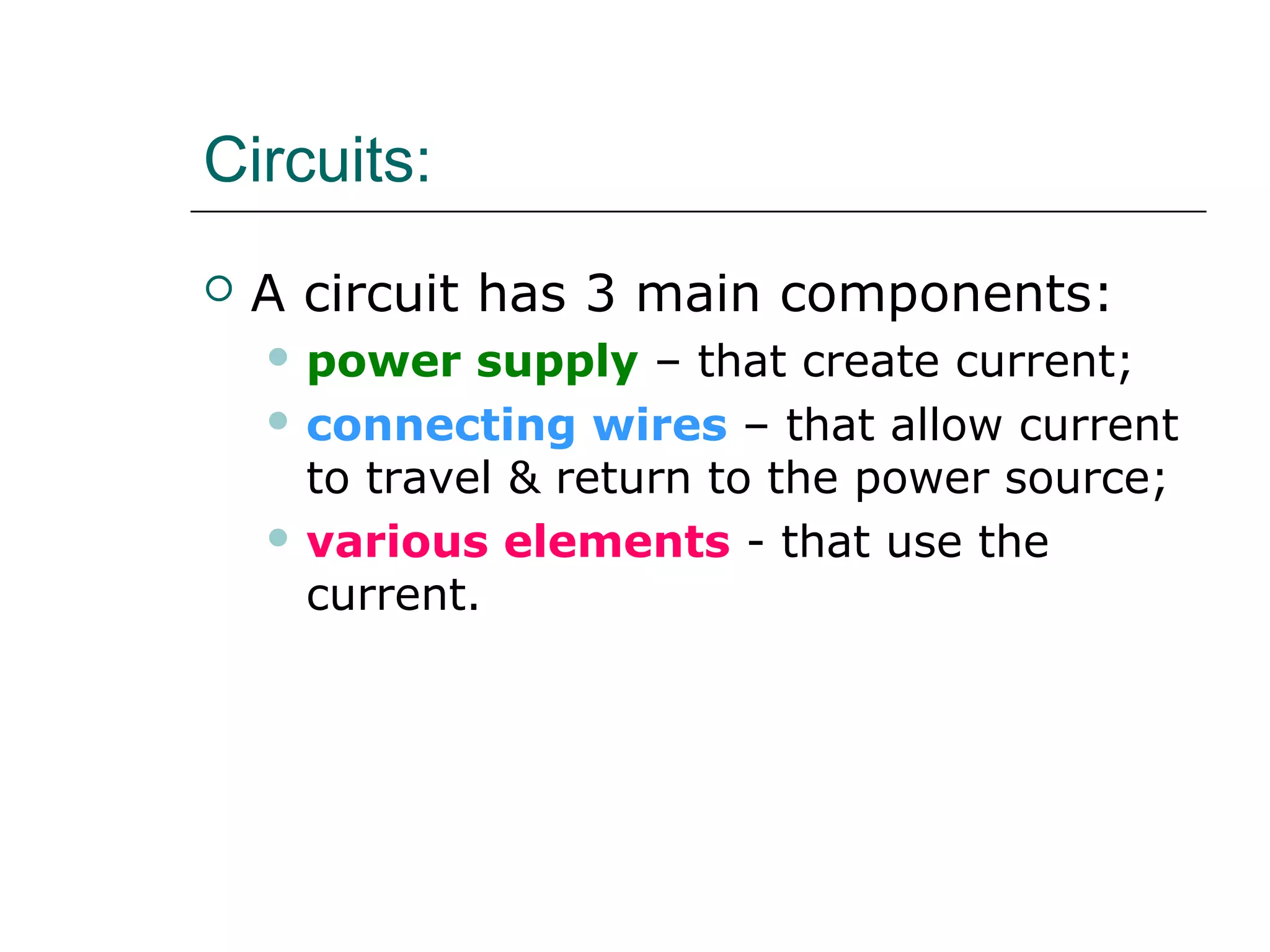 Circuits Intro | PPT