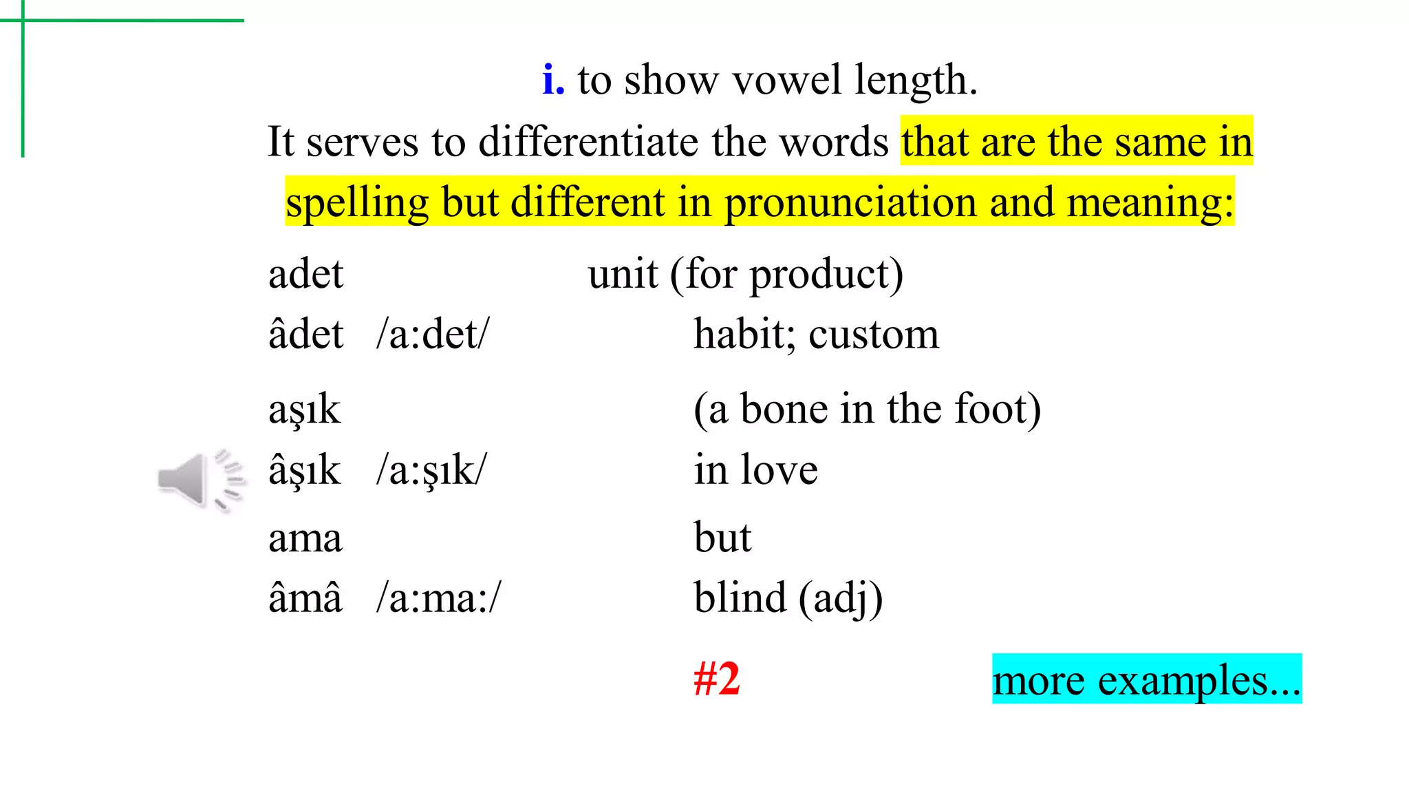The circumflex accent (^) in Turkish language | PPT