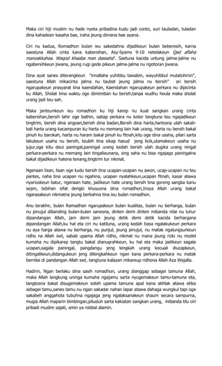 3 ciri nu perlu dipibanda muslim dina romadhon | PDF