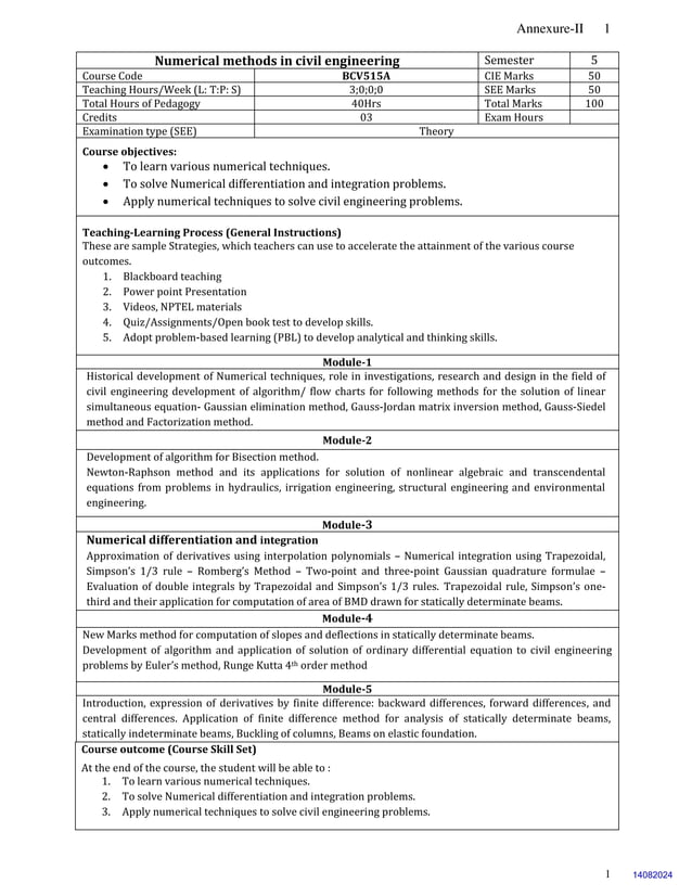 Vtu 2022 Scheme Syllabus For 5th Semesterpdf 