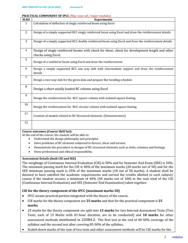 VTU 2022 SCHEME SYLLABUS FOR 5TH SEMESTER.pdf | Civil Engineering ...