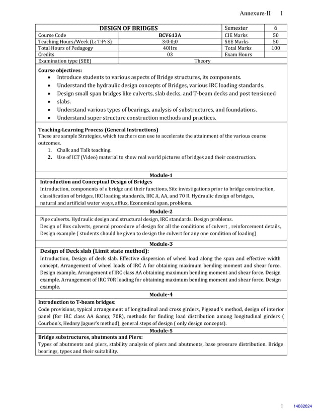 Vtu 2022 Scheme Syllabus For 5th Semesterpdf 