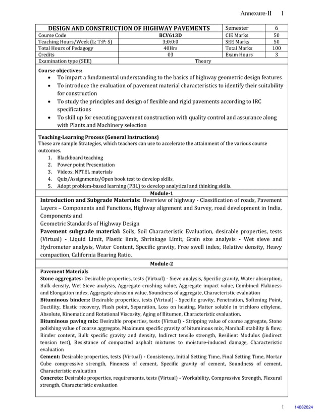 Vtu 2022 Scheme Syllabus For 5th Semesterpdf 