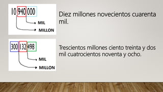 NÚMEROS DE MAS DE CUATRO CIFRAS | PPTX